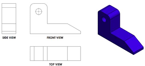 First Angle Projection in Engineering Drawings | MECHHEART